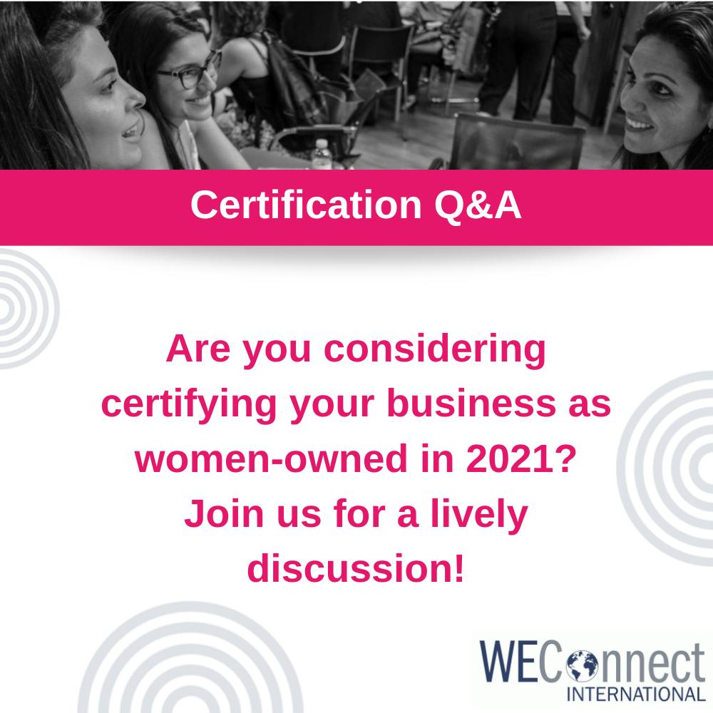 Certification Q&A | weconnectinternational.org