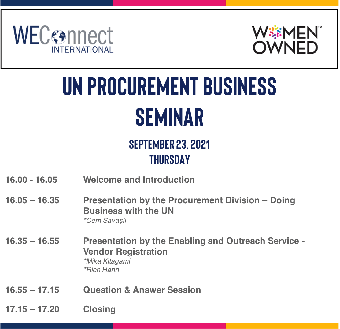 UN Procurement Business Seminar | weconnectinternational.org